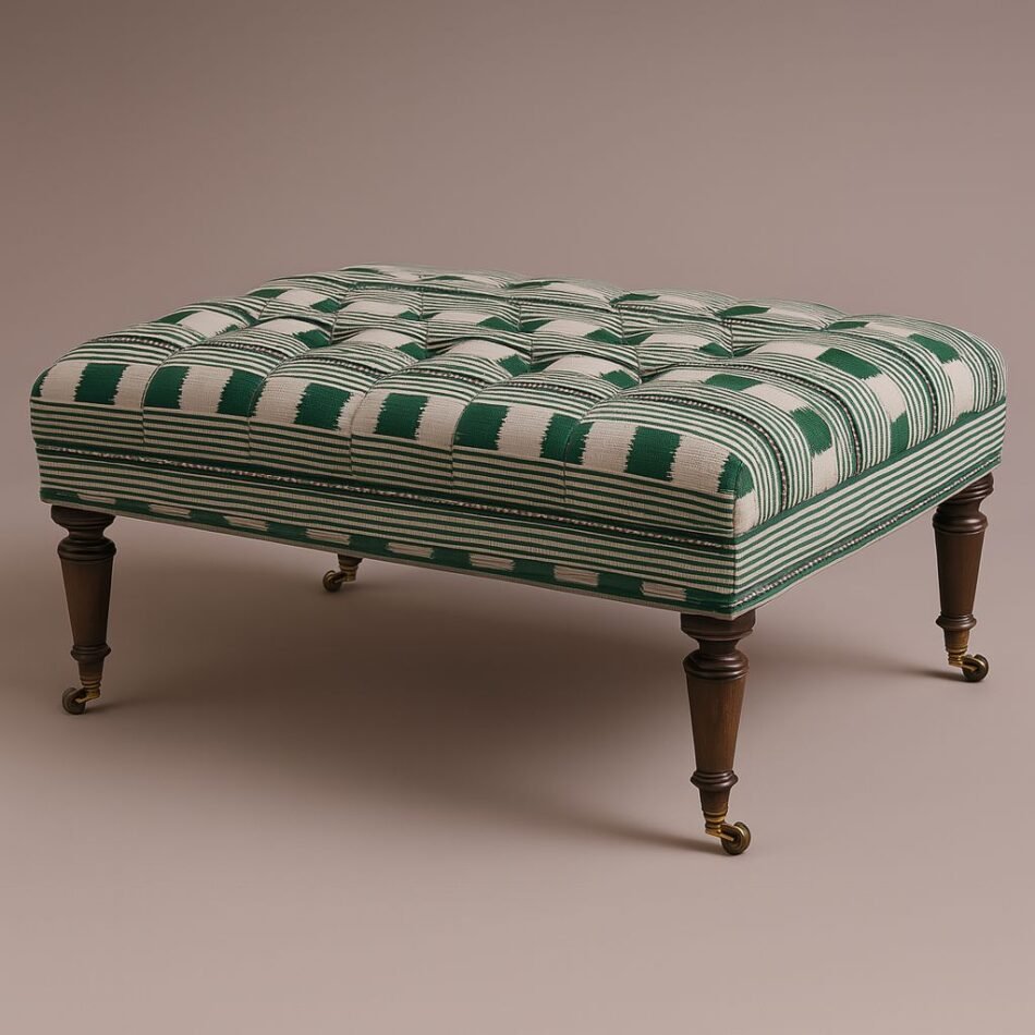 Fewstone Buttoned Stool | Timeless UK Ottoman