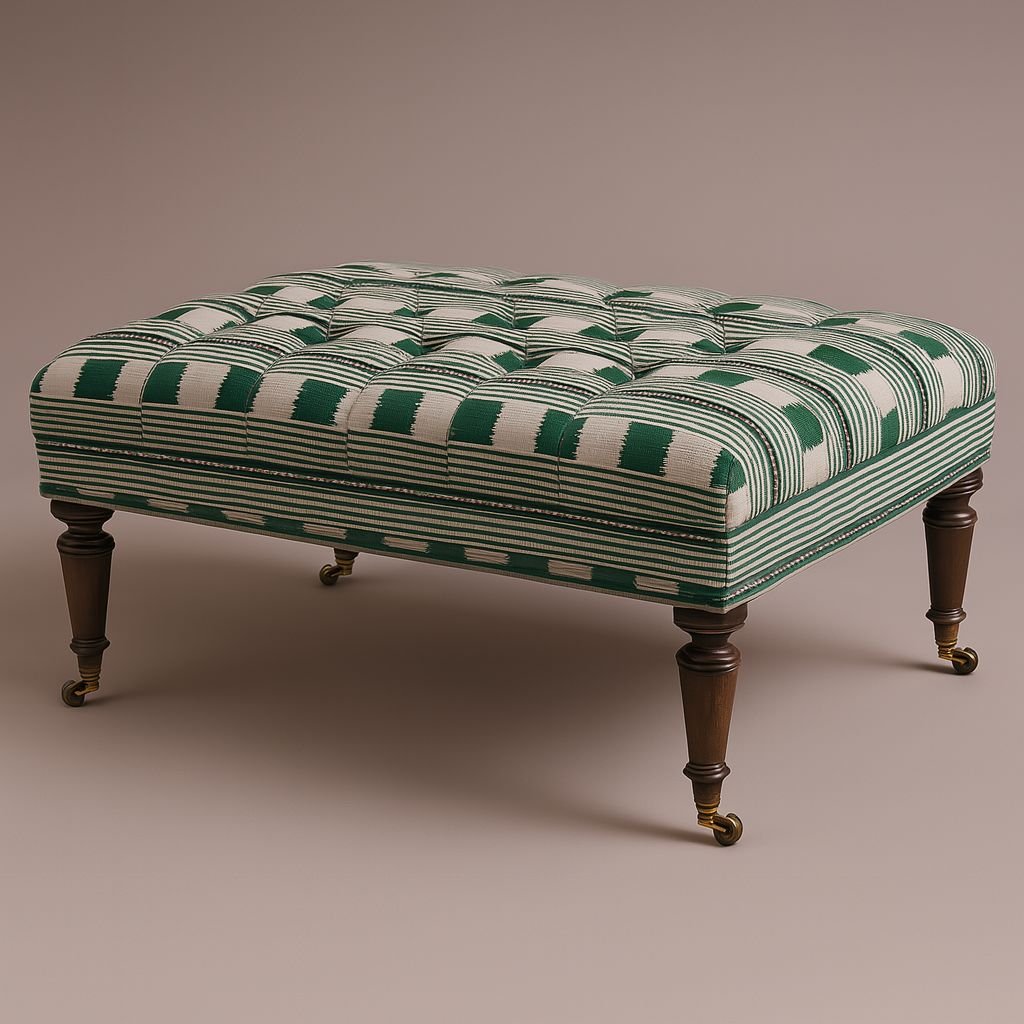 Fewstone Buttoned Stool | Timeless UK Ottoman